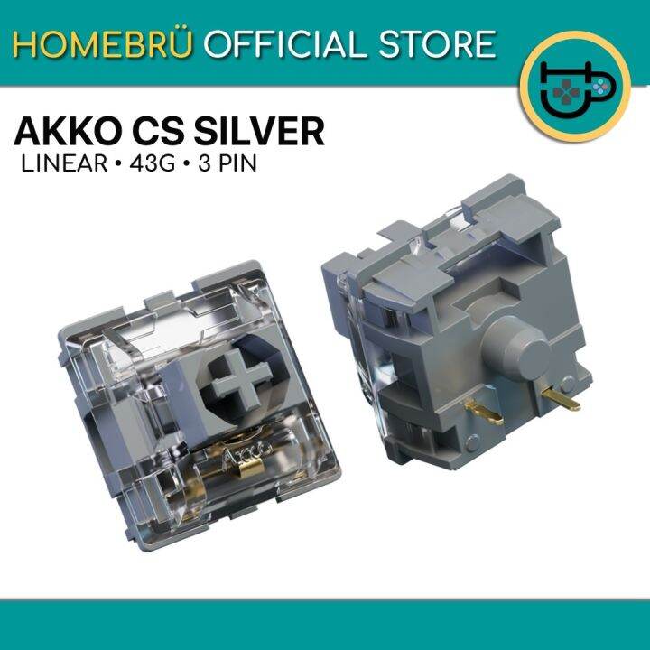 (45pcs 10pcs) AKKO CS Silver Mechanical Keyboard Switches | Lazada PH