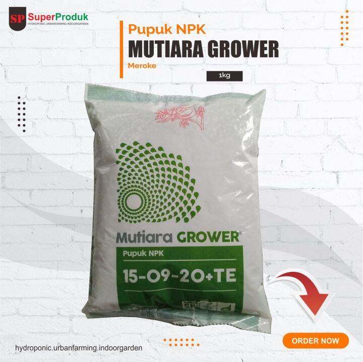 Pupuk NPK Mutiara Grower 15-09-20 TE Meroke 1kg | Lazada Indonesia