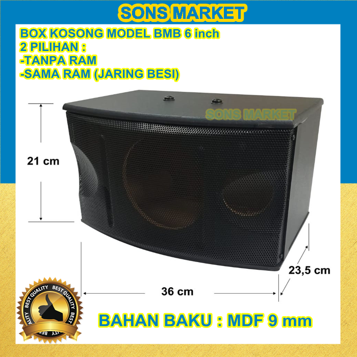BOX SPEAKER 6 inch MODEL BMB + RAM JARING BOX KOSONG MODEL BMB 6in 6" | Lazada Indonesia