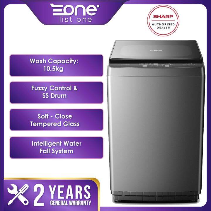 Sharp 10.5KG Full Auto Top Load Washing Machine ESX1021 | Lazada