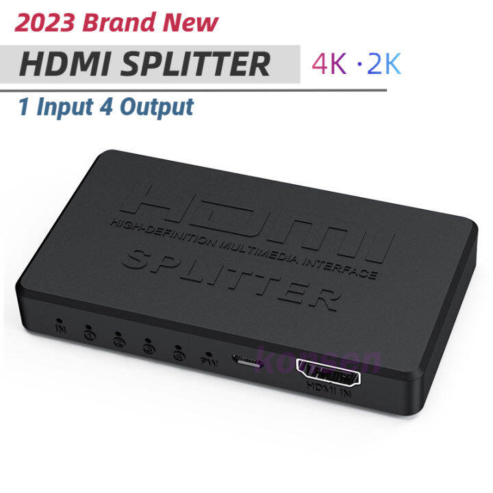 【Brand New 2023】 4Kx2K HDMI Splitter 1x4 HDMI Distributor Splitter 1 in ...