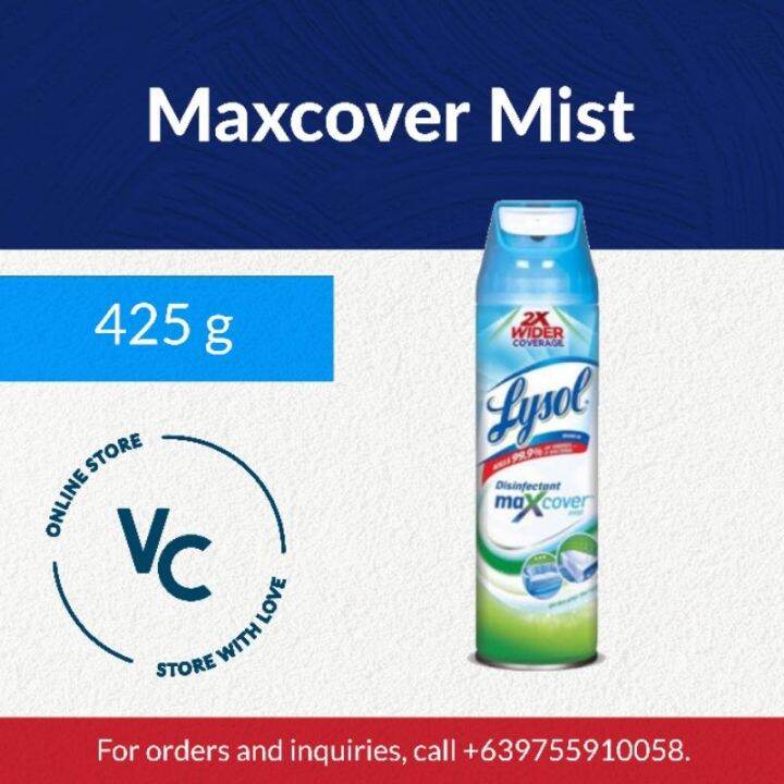 Lysol Disinfectant Spray 425grams Maxcover Mist After rain Original ...