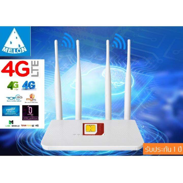 4G Router เราเตอร์ ใส่ซิม SIM 4 เสา ปล่อย Wi-Fi รองรับการใช้งาน 3G+4G ...