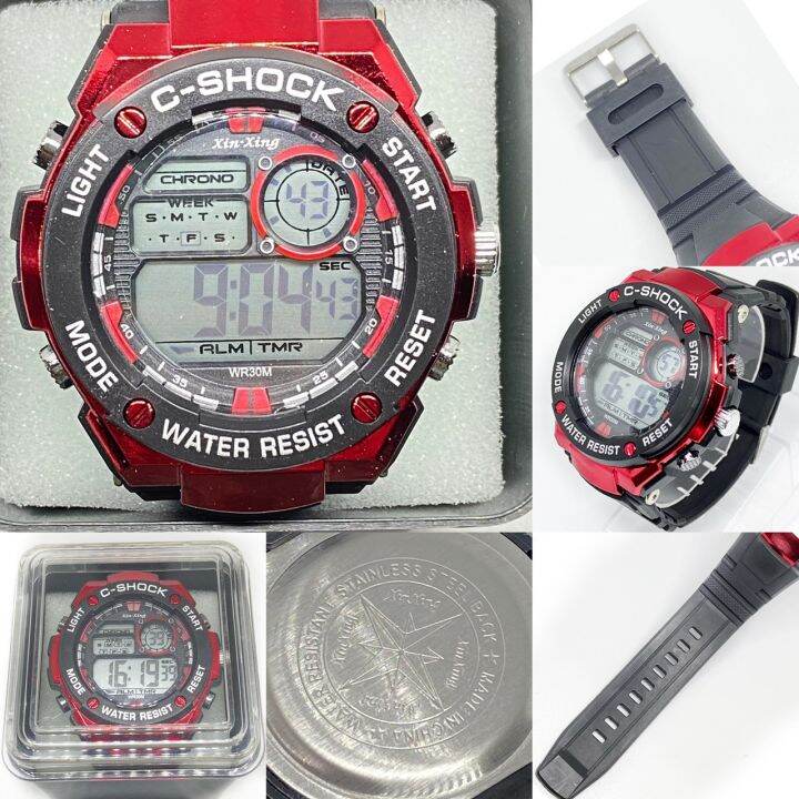 C-Shock กันน้ำ100% นาฬิกาข้อมือผู้ชาย นาฬิกาผู้ชายกันน้ำ (พร้อมกล่อง ...