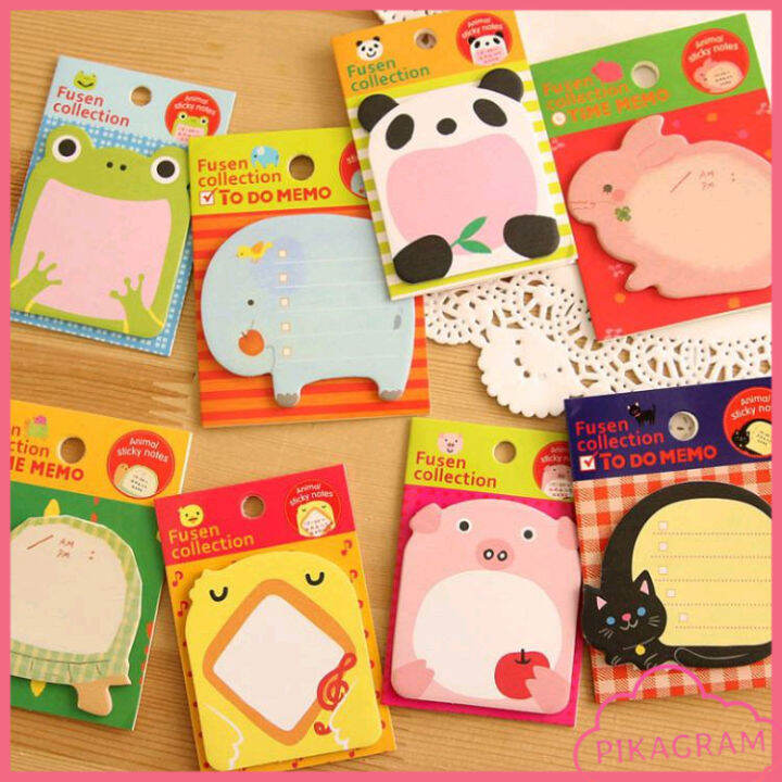 sticky note kertas note karakter hewan lucu animal tempelan kertas ...