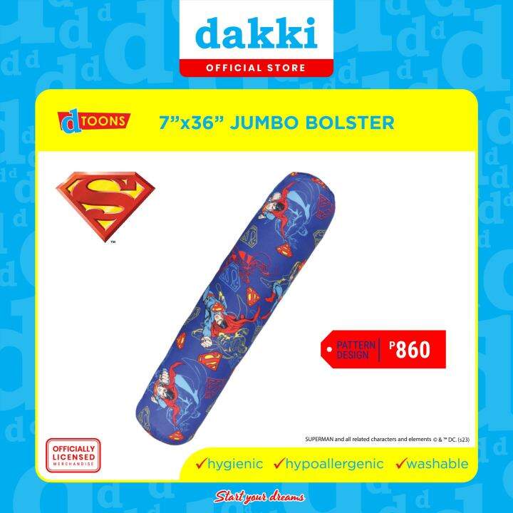 Dakki 7"x36" Superman Galactic Jumbo Bolster | Lazada PH