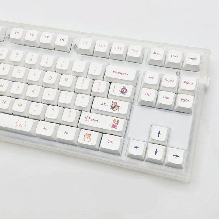 123Keys Cute Corgi Keycaps XDA Profile PBT Dye Subbed Keycaps For ...