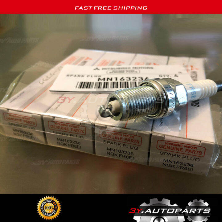 🔥 GENUINE NGK (FR6EI 2687) LASER IRIDIUM SPARK PLUG - MN163236 (4's ...
