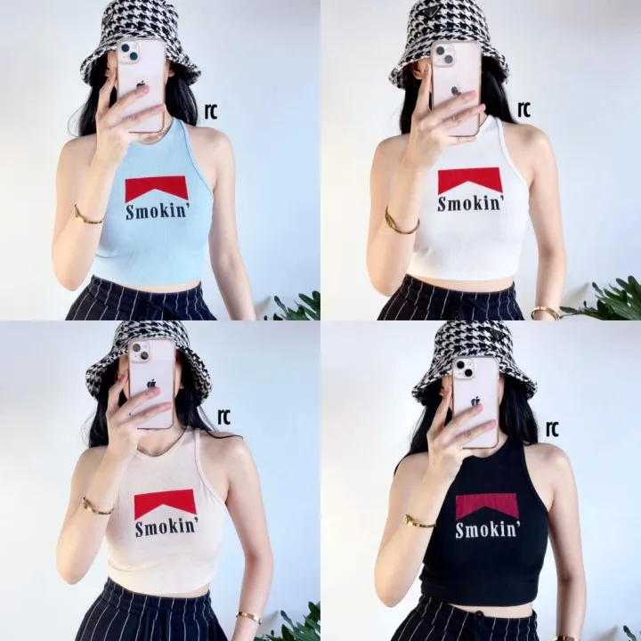 Smokin Knitted Sexy Sando Crop Top | Lazada PH