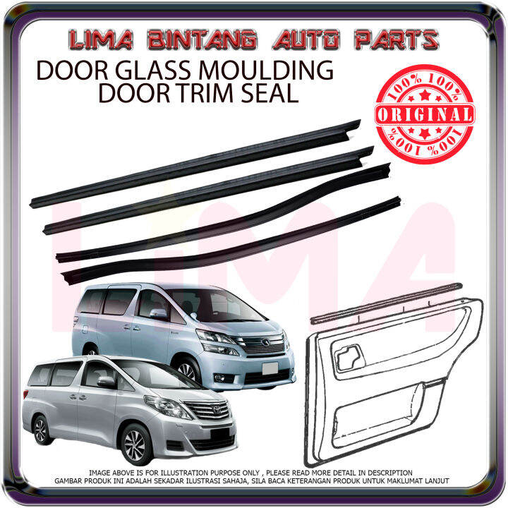 Toyota Alphard , Vellfire ANH20 GGH20 Front / Rear Sliding Door Glass ...