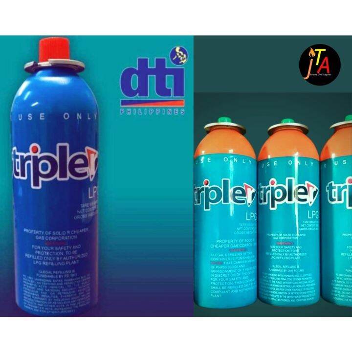 Tripler Butane Gas (refillable aluminum canister) 1pc 80 pesos | Lazada PH