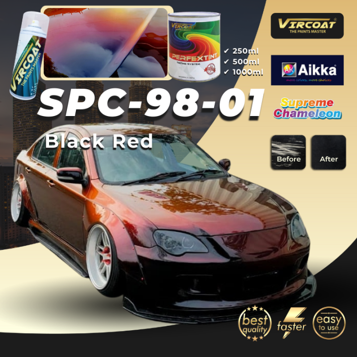 Vircoat AIKKA Special Color Paint Car Motor 2K Paint / Black Red Effect ...