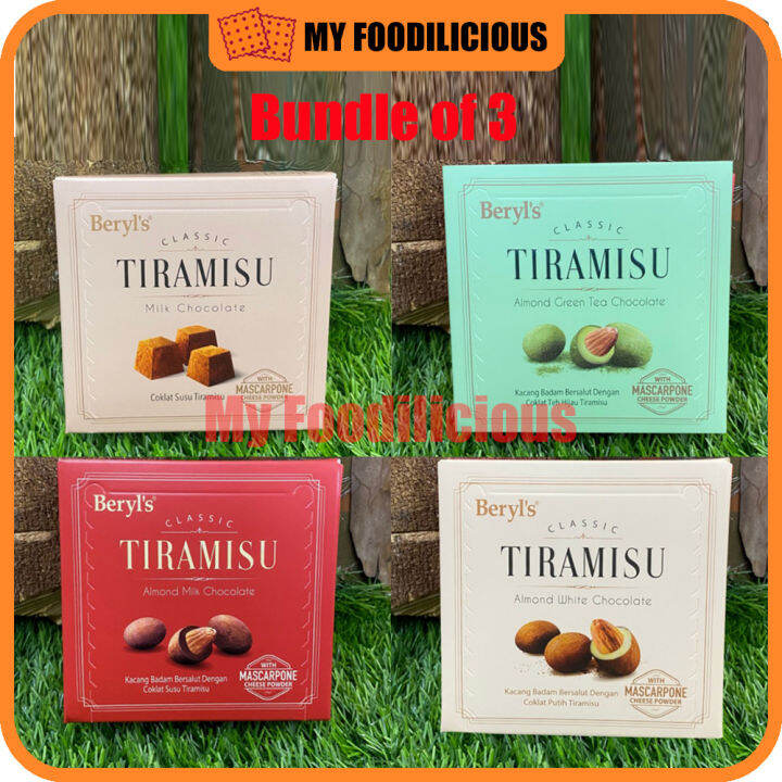 Beryl's Tiramisu Chocolate with Mascarpone Cheese Powder 65g Almond White/Almond Milk/Milk Choco ...