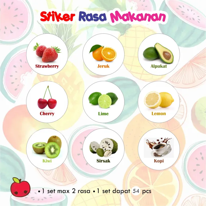 Stiker rasa makanan / rasa buah | Lazada Indonesia