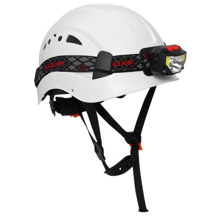 ABS Safety Helmet with Led Headlamp Construction Climbing Steeplejack ...