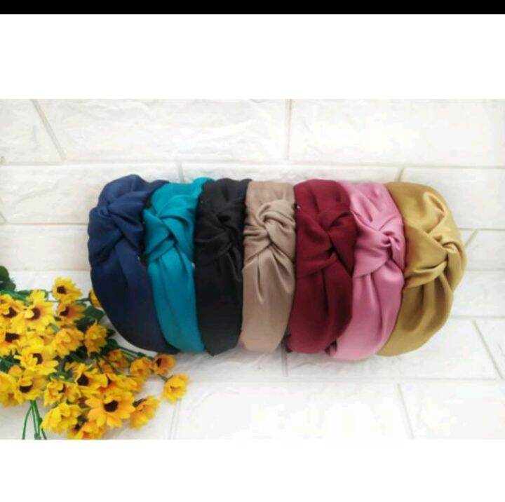 Bando Korea motif satin / Motof Polos Korean Kekinian | Lazada Indonesia