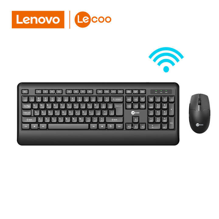 LECOO KW202 Wireless Keyboard and Mouse Set with Wrist Rest Gaming ...