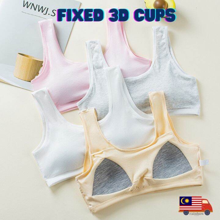 Teenage Girl Cotton Training Bra Student Bra Padded Bra 💗Ready Stock💗 ...
