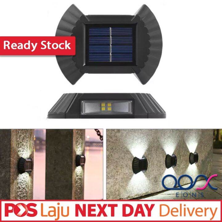 WATERPROOF 💖 Rechargeable Solar LED Shell Wall Light Upside Down ...