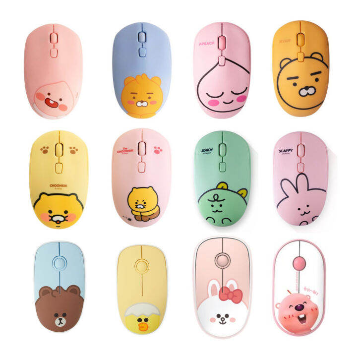 [A] Kakao Friends Wireless Mouse Collection Mice Line Bluetooth Pororo ...