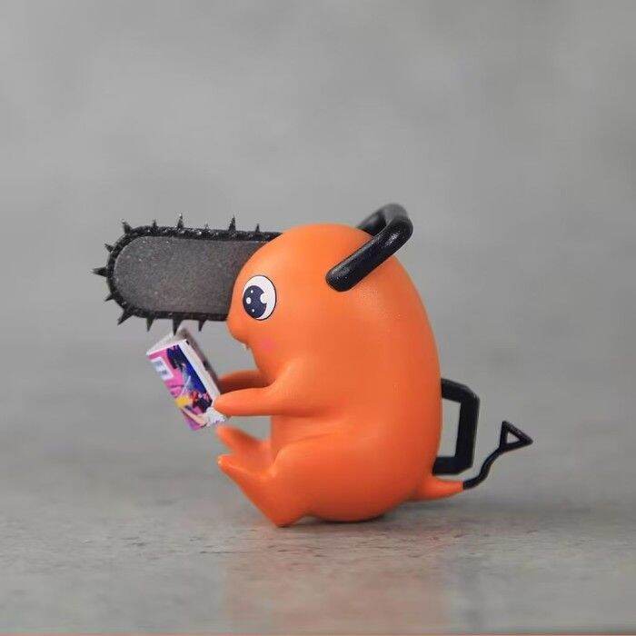 Chainsaw Man Pochita Reading Comic Anime Figure Chainsawman | Lazada ...