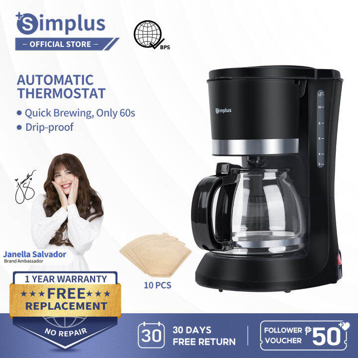 Simplus Drip Coffee Maker American Coffee Maker Coffee Machine Portable ...