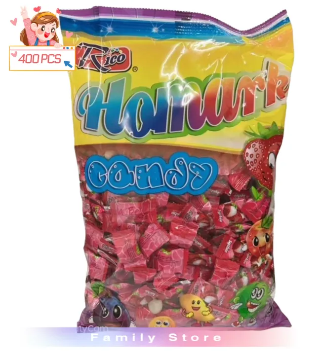 RICO HOMARK STRAWBERRY CANDY 400PCS | Lazada