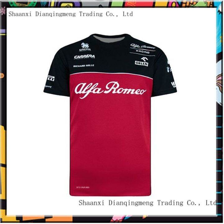 2024 bagong F1 Alfa Romeo racing suit T-shirt kimi unisex maikling ...