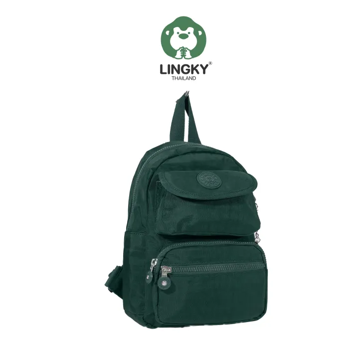 LINGKY LK101 : กระเป๋าเป้ผ้าร่ม มี3ซิป / 3 compartment unisex bagpacks | Lazada.co.th