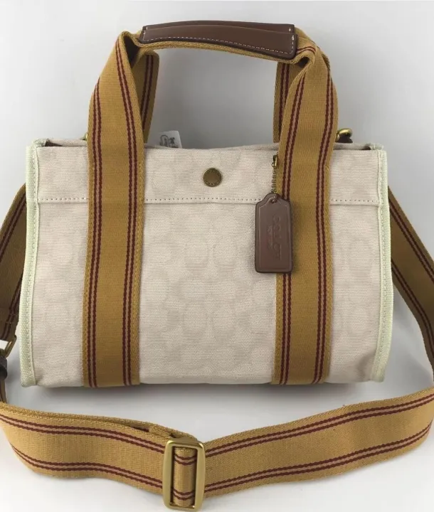 Guaranteed Original Coach Spin Tote 27 In Signature Jacquard C8635 ...