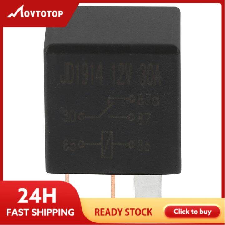 MOVTOTOP Car Relay 12V 30A Practical Auto Mini Relay Auto Relay ...