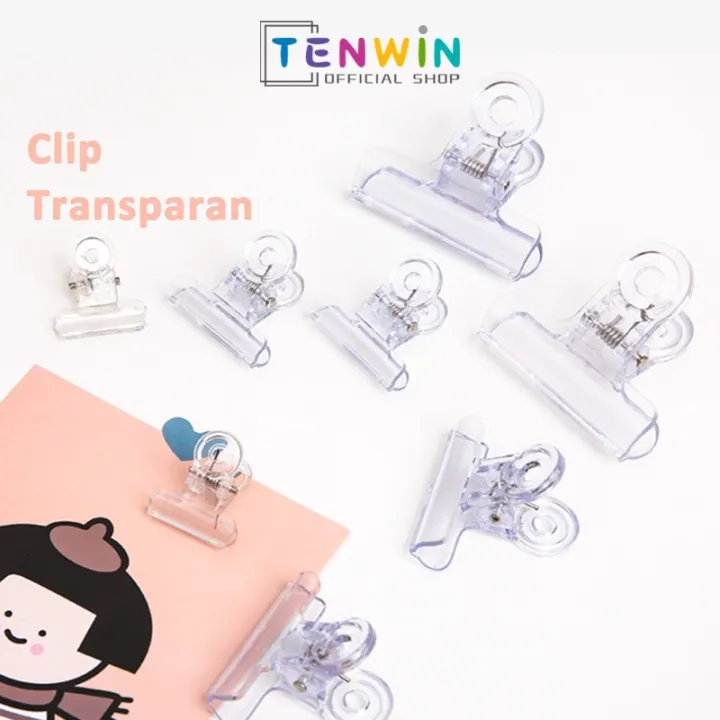 Jepitan Kertas Transparan Paper Clip Plastik Bening Klip Penjepit Kertas Foto Dan File Ukuran
