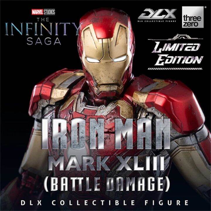 【In Stock】3A Threezero DLX Iron Man Mark 43 Mk43 Battle Damage The ...