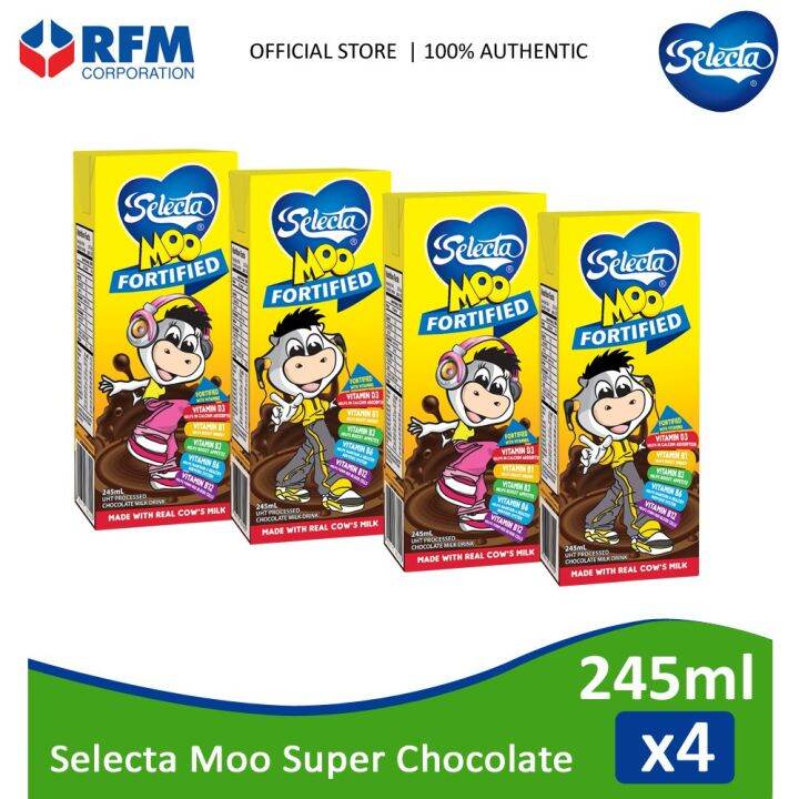 Selecta Moo Super Chocolate 245ml - Set of 4s | Lazada PH