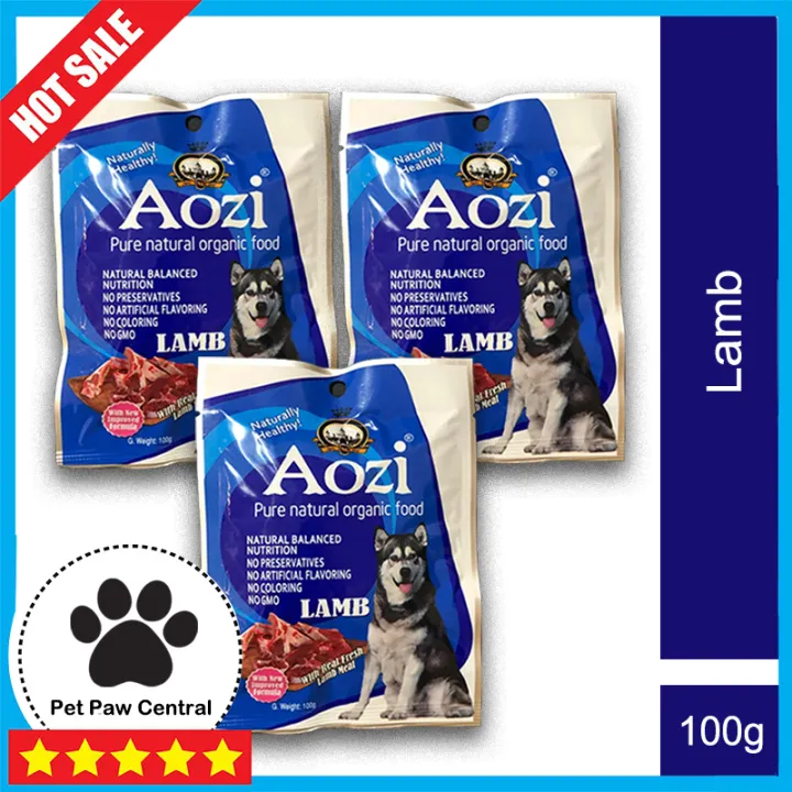 Aozi Organic Wet Dog Food Lamb - 100g Pouch 3 PCS | Lazada PH