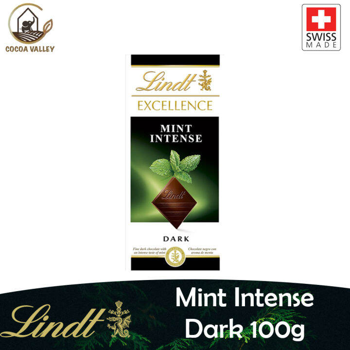 Lindt Excellence Mint Intense Dark Chocolate 100g (Swiss Made) | Lazada