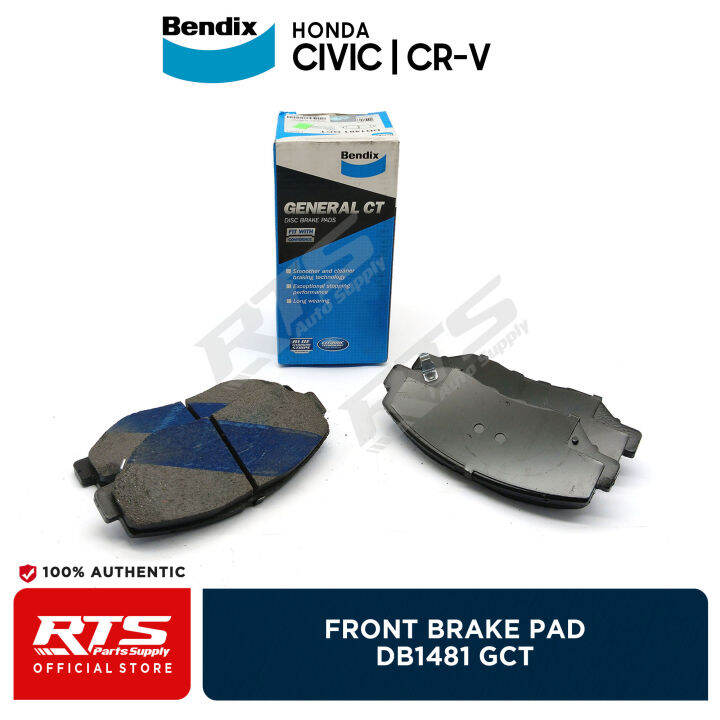 Bendix Front Brake Pad Honda Civic / Cr-V / Crv DB1481 GCT | Lazada PH