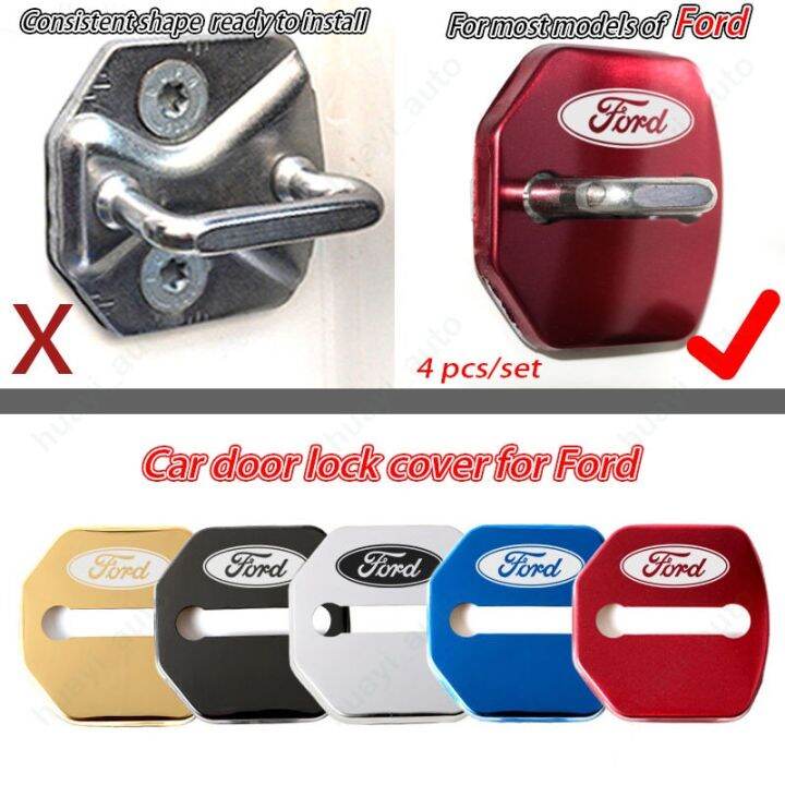 4pcs/set Car Door Lock Cover Protective Decoration Stainless Steel for ...