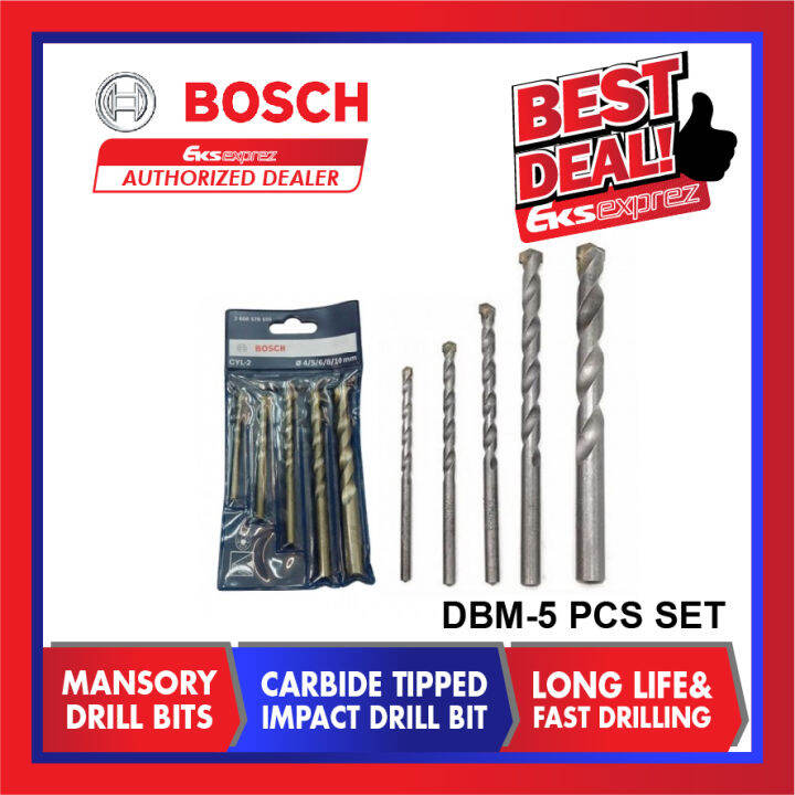 BOSCH Mansory Drill Bits (DBM-10.0X80X120 / DBM-12.0X90X150 / DBM-16 ...
