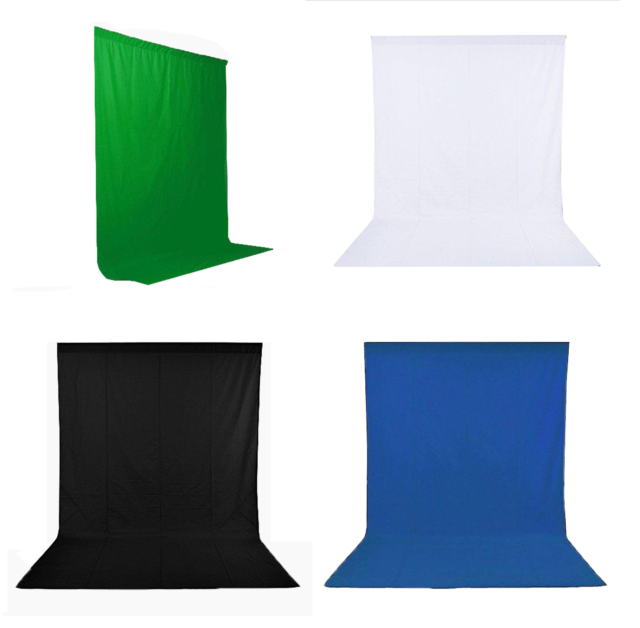 READY STOCK 3x3m 2x3m Green Screen / Black Screen / White Screen ...