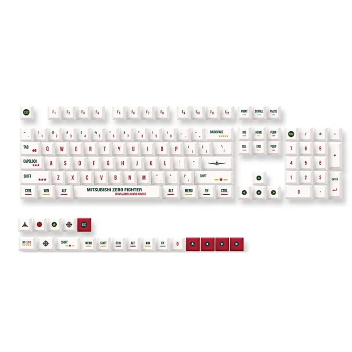 128 Keys PBT Keycaps Cherry Profile DYE-Sub Airplane Theme Minimalist ...