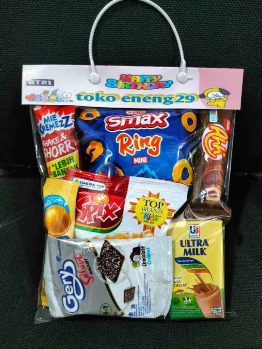 10 Paket snack ulang tahun anak / bingkisan ulang tahun anak / snack ulang tahun anak | Lazada ...