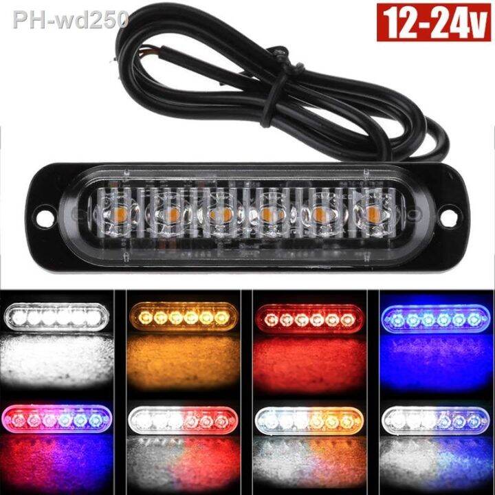 Ultra-Thin 6 LED Emergency Light For Car Warning Flashing Firemen ...