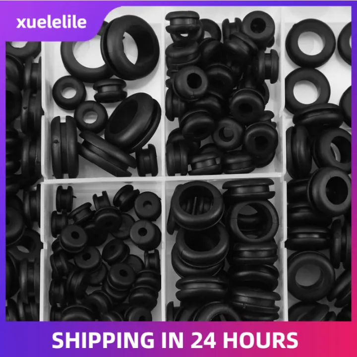 180 Rubber Grommet Pcs Rubber Grommet Wire Ring Electrical Gasket ...
