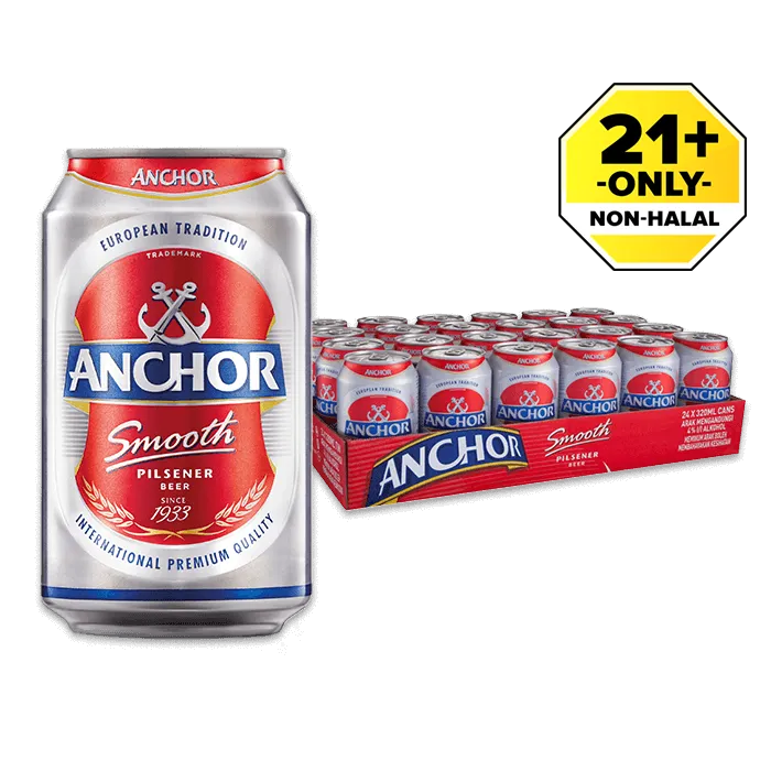 Anchor Smooth Pilsener 320ML (6Can / 1Carton) | Lazada