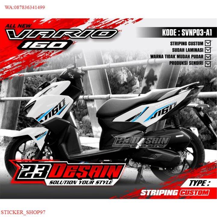 Striping Vario 160 Stiker vario 160 Cutting Sticker Vario 160 2022 - Aksesoris Motor Stiker ...