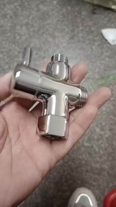 12"78" T-adapter Copper Shower Splitter Three-Way Valve Water-Separator ...