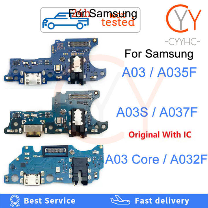 With IC For Samsung A03S A037F A03 A035F A03 Core A032F USB Charging Port Jack Dock Connector ...