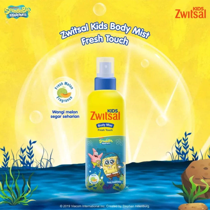 Zwitsal Kids Body Mist 100ml Minyak Wangi Anak dan Bayi Spongebob ...