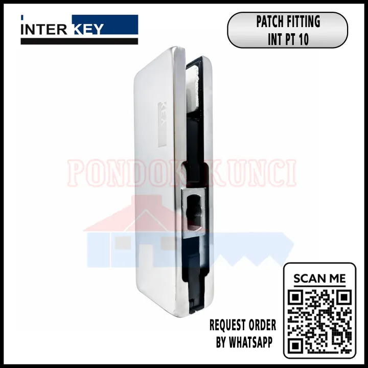 Patch Fitting PT 10 INTERKEY Engsel Pintu Kaca Tempered Glass | Lazada ...